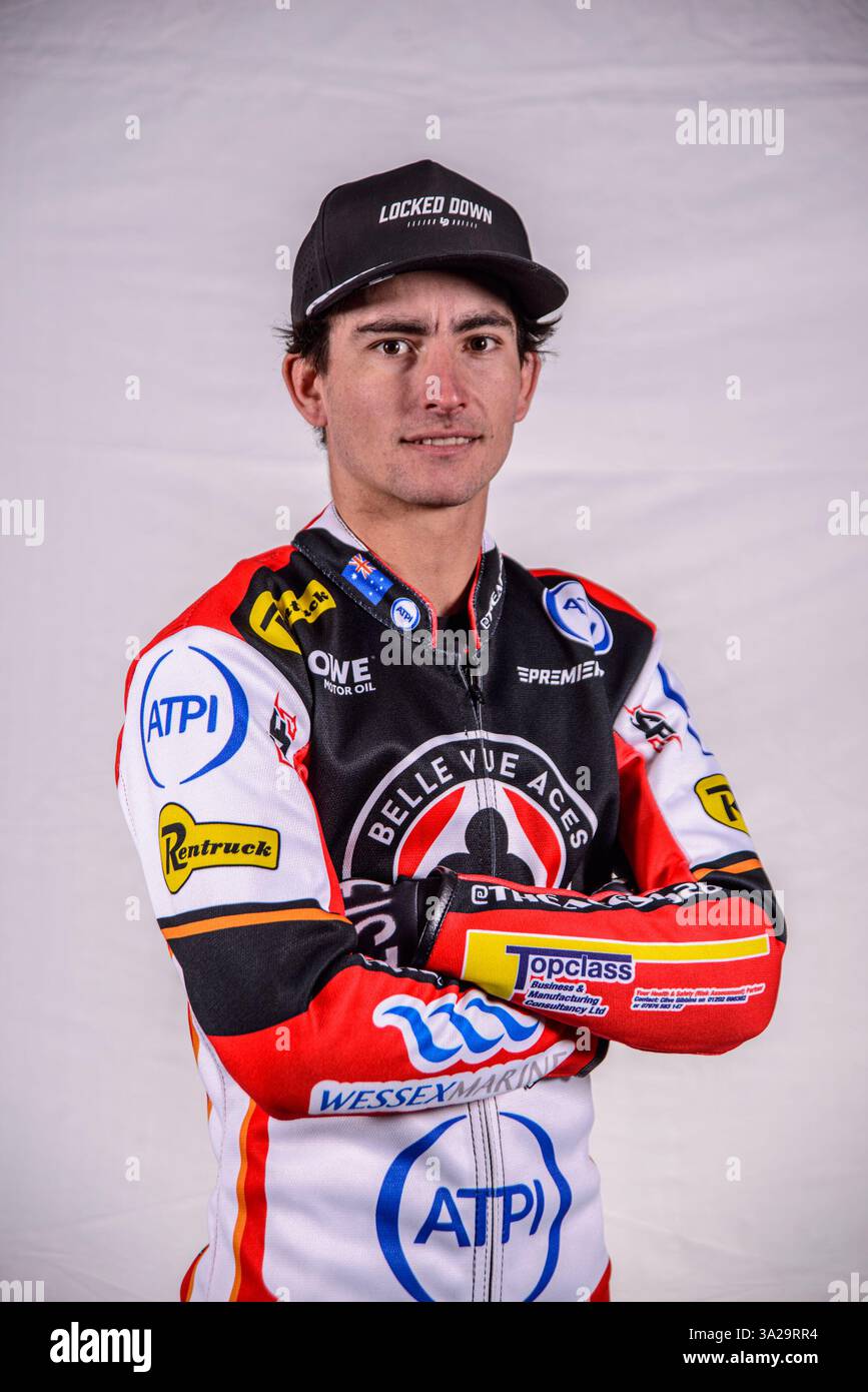 Zack Cook - Belle Vue Aces during the Belle Vue Aces Media Day at the ...