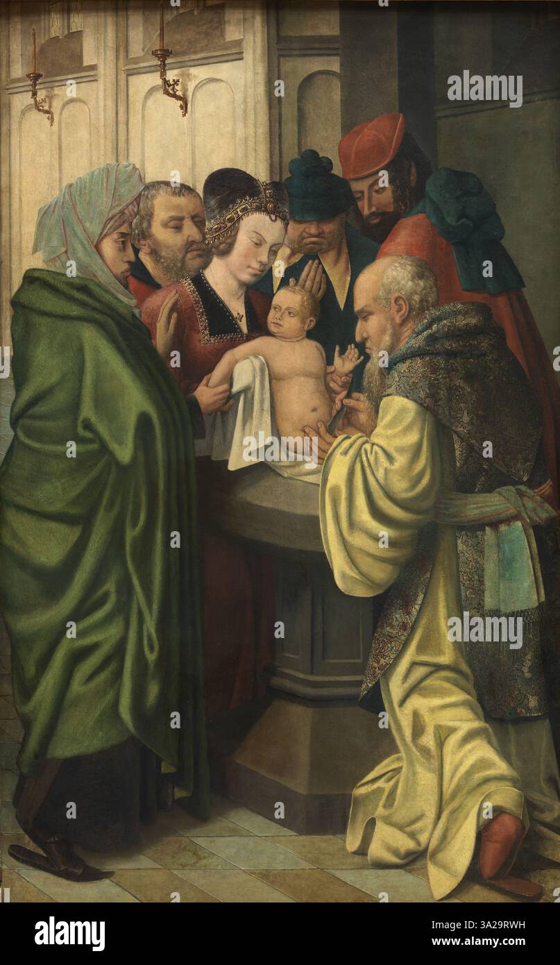 'The Circumcision' by the Master of Frankfurt, circa 1500, depicts the ...