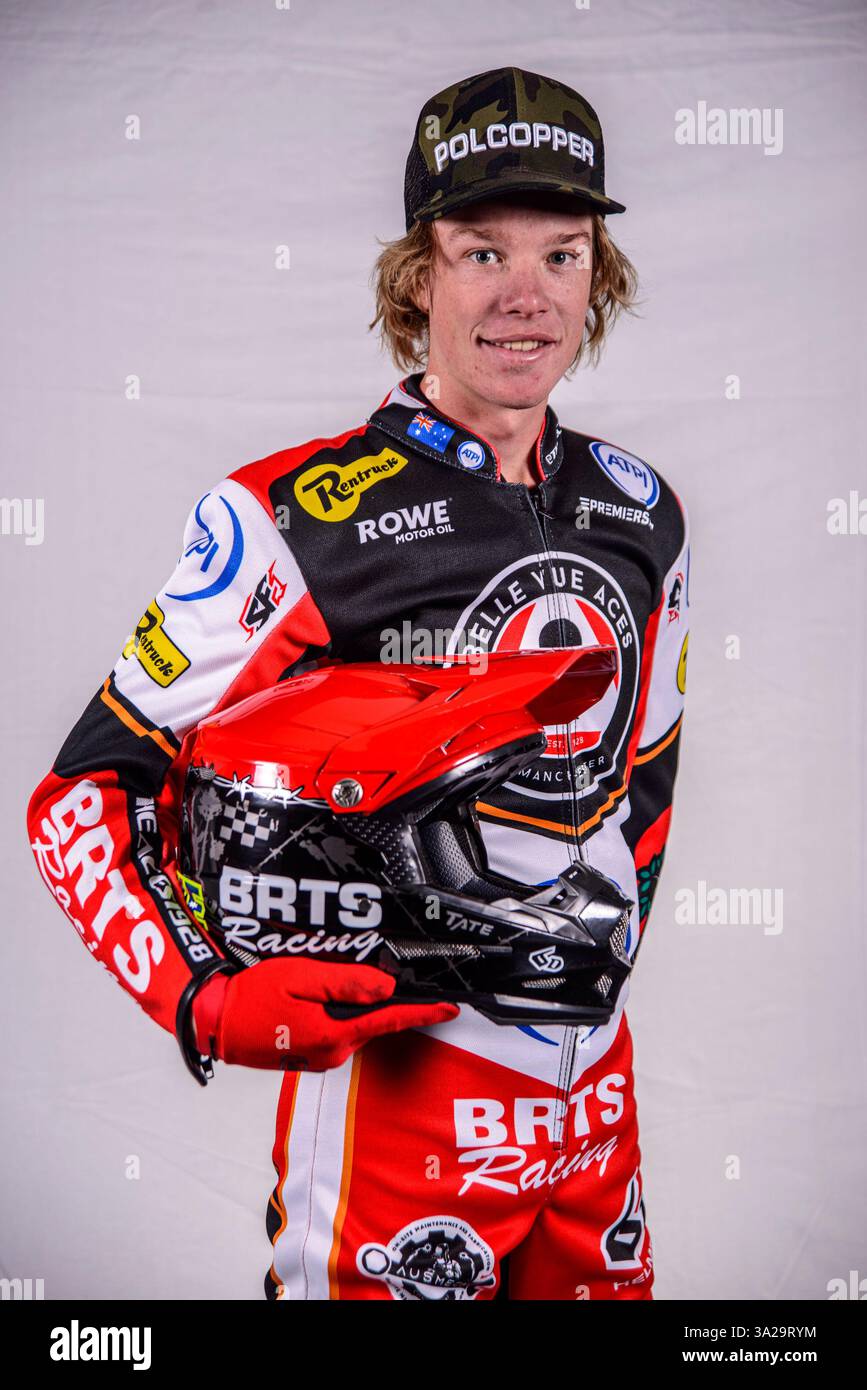 Tate Zischke - Belle Vue Aces during the Belle Vue Aces Media Day at ...