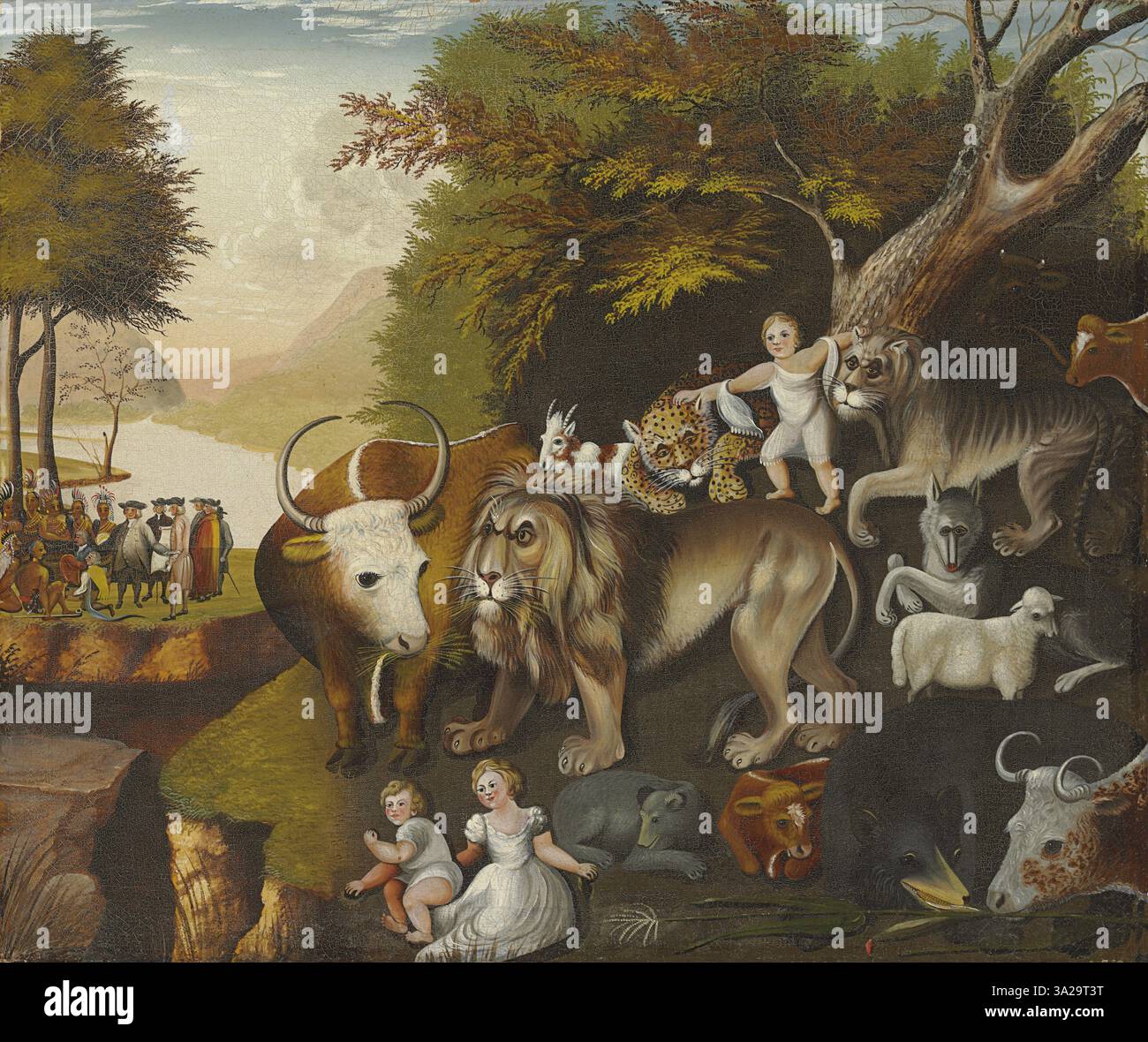 This work by Edward Hicks, created between 1835 and 1840, represents ...