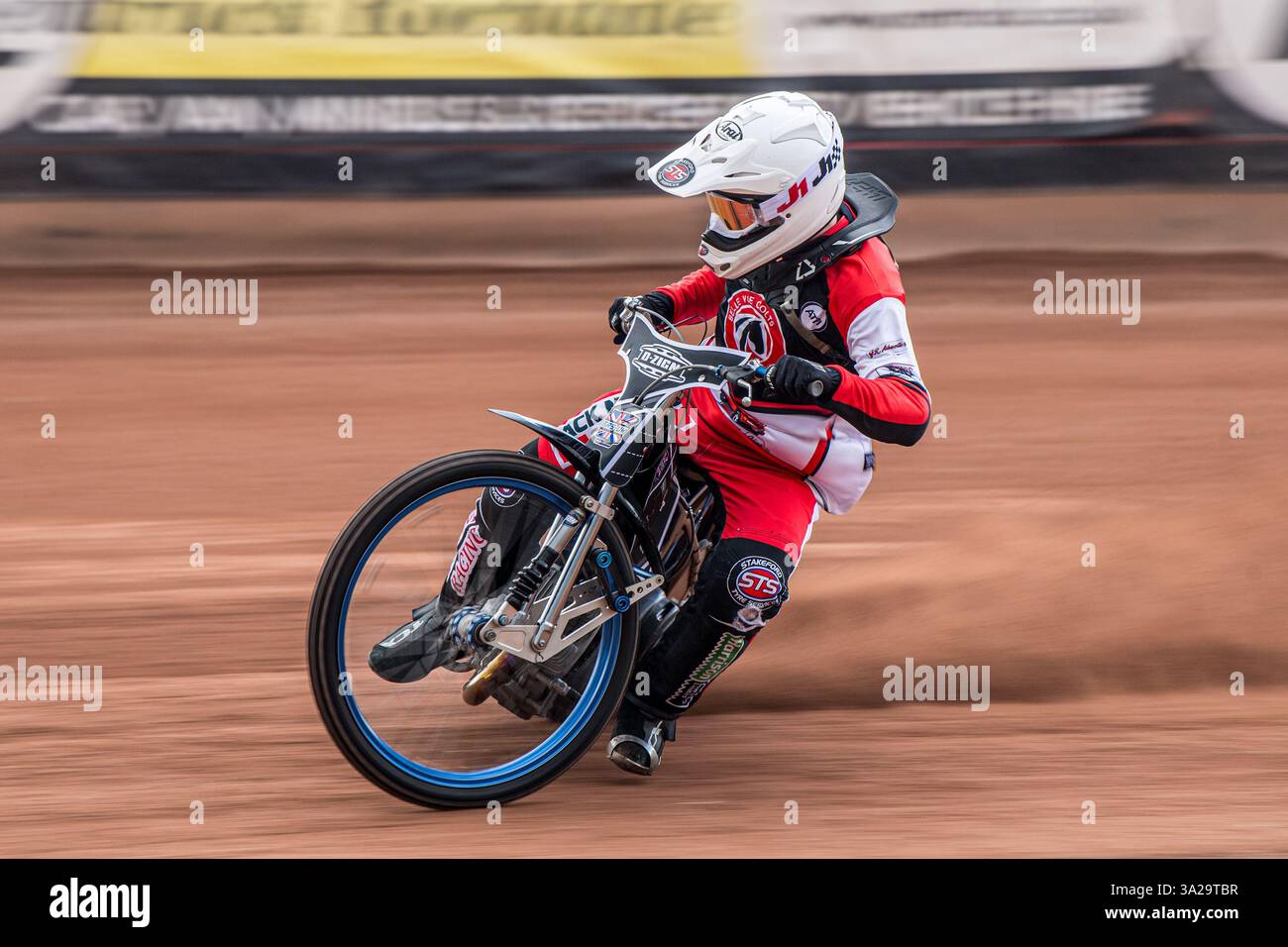 Jack Shimelt in action during the Belle Vue Aces Media Day at the ...