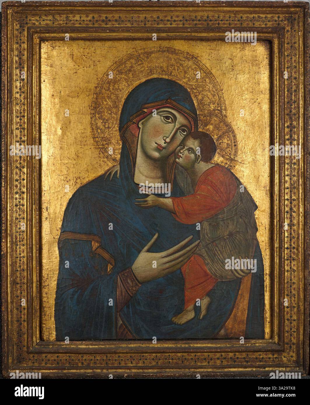 This artwork by the Master of San Bernardino, attributed to Guido of Siena, features the Madonna ...