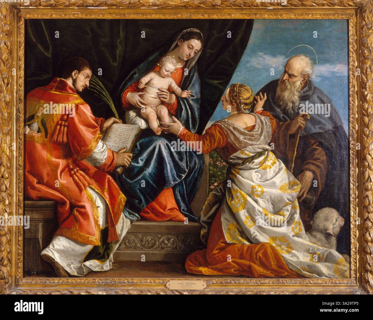 'Sacra Conversazione' by Paolo Veronese depicts a religious gathering ...