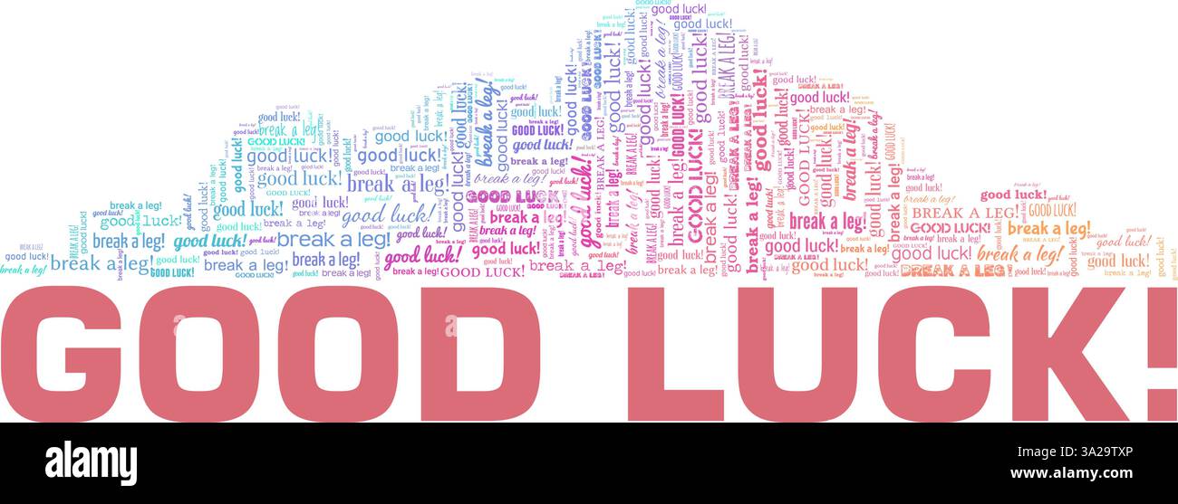 Good Luck! vector illustration word cloud isolated on a white ...