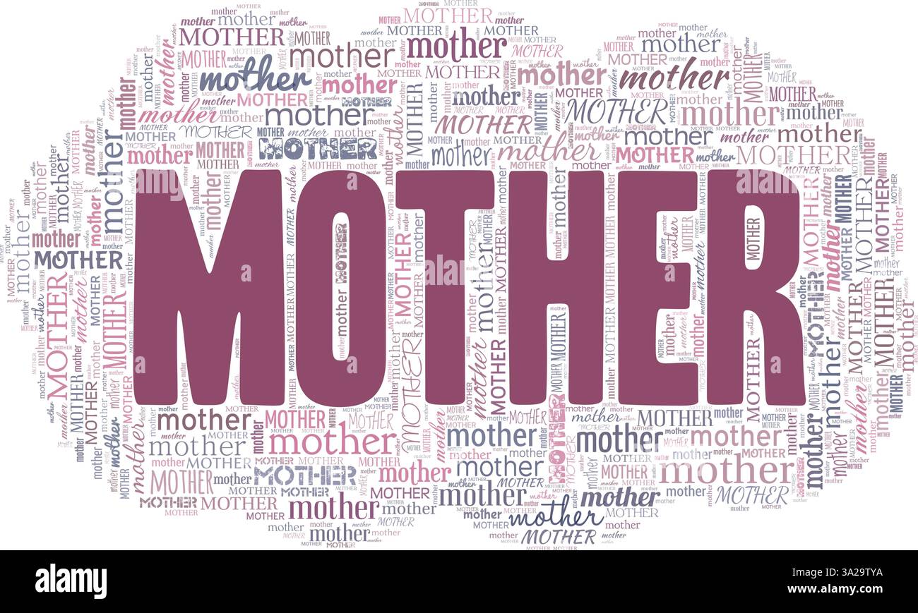Mother vector illustration word cloud isolated on a white background ...