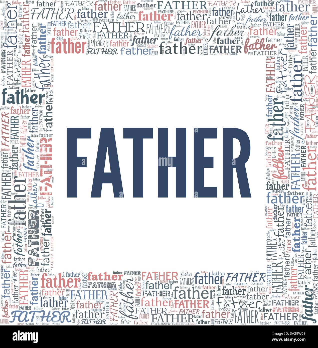 Father vector illustration word cloud isolated on a white background ...