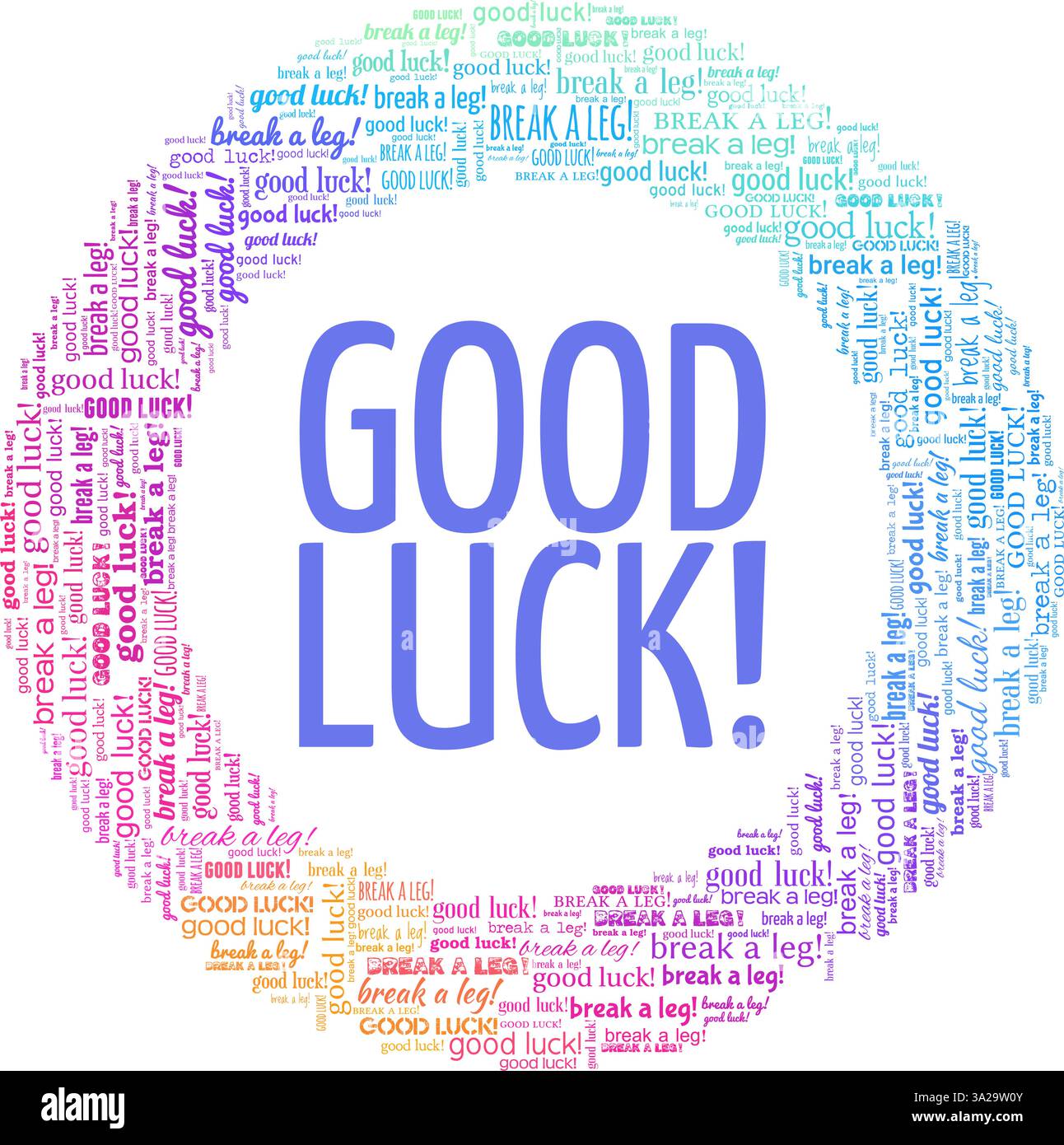 Good Luck! vector illustration word cloud isolated on a white ...