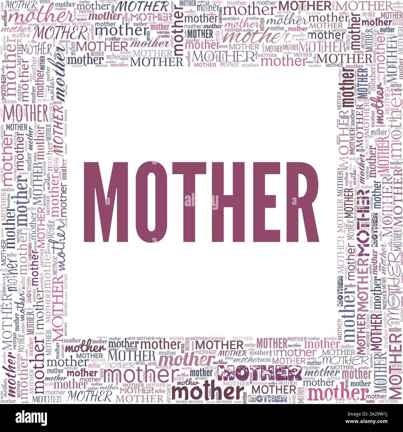 Mother vector illustration word cloud isolated on a white background ...