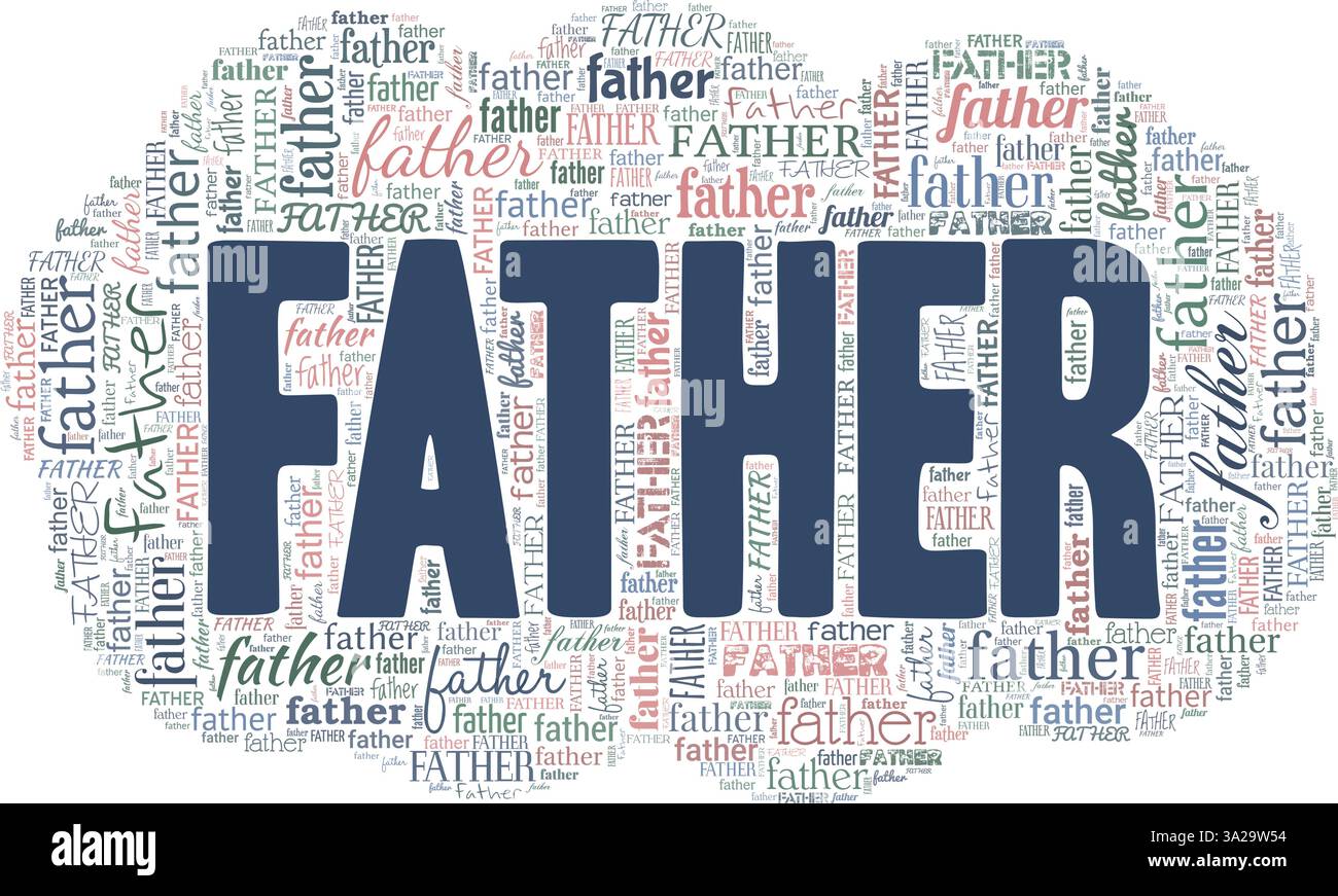 Father vector illustration word cloud isolated on a white background ...