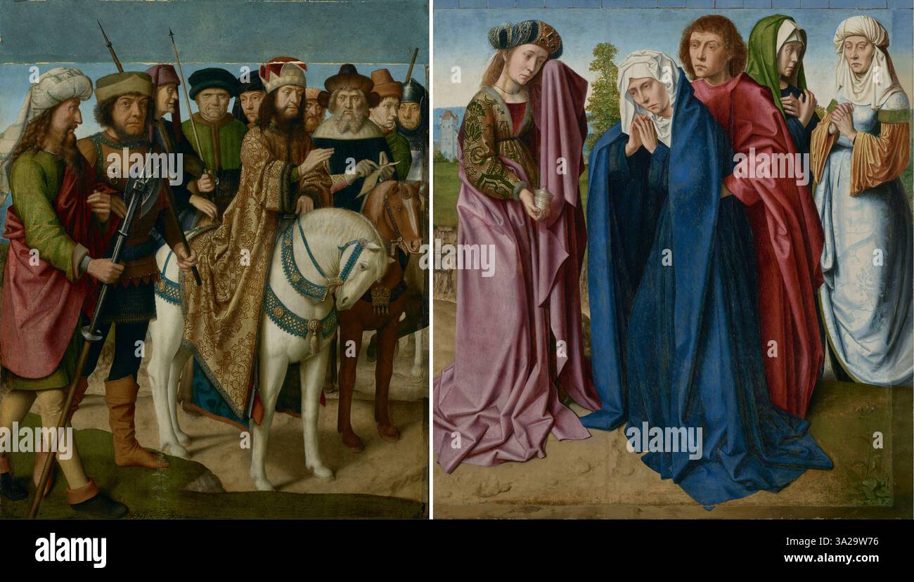 This work by Gerard David captures the moment of Christ's crucifixion, with Christ depicted in ...