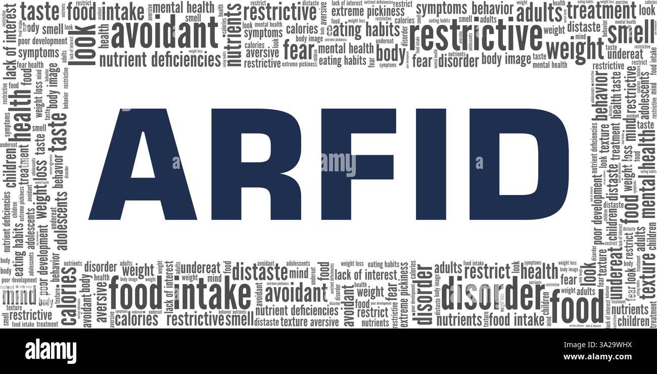 ARFID - Avoidant Restrictive Food Intake Disorder vector illustration ...