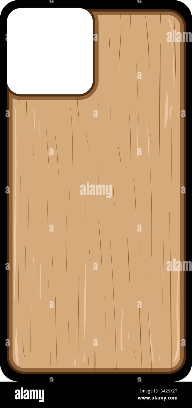 friendly phone case wooden cartoon vector illustration Stock Vector ...