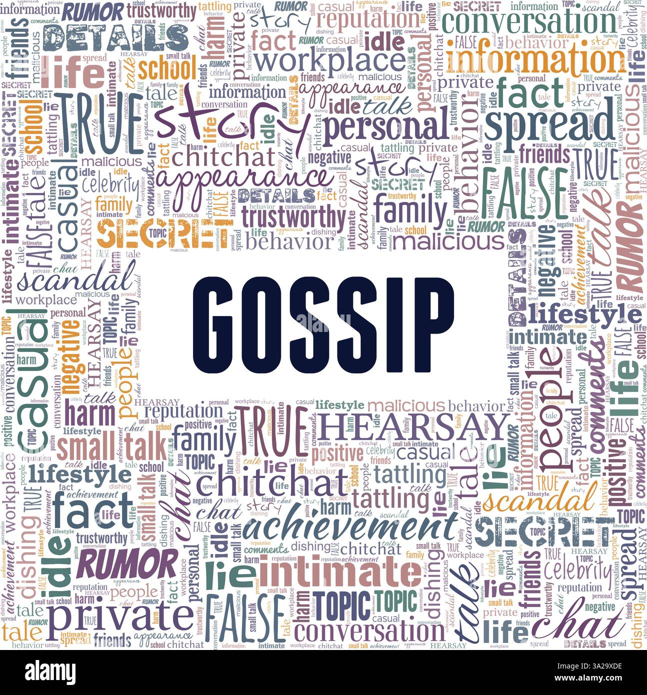 Gossip vector illustration word cloud isolated on a white background ...