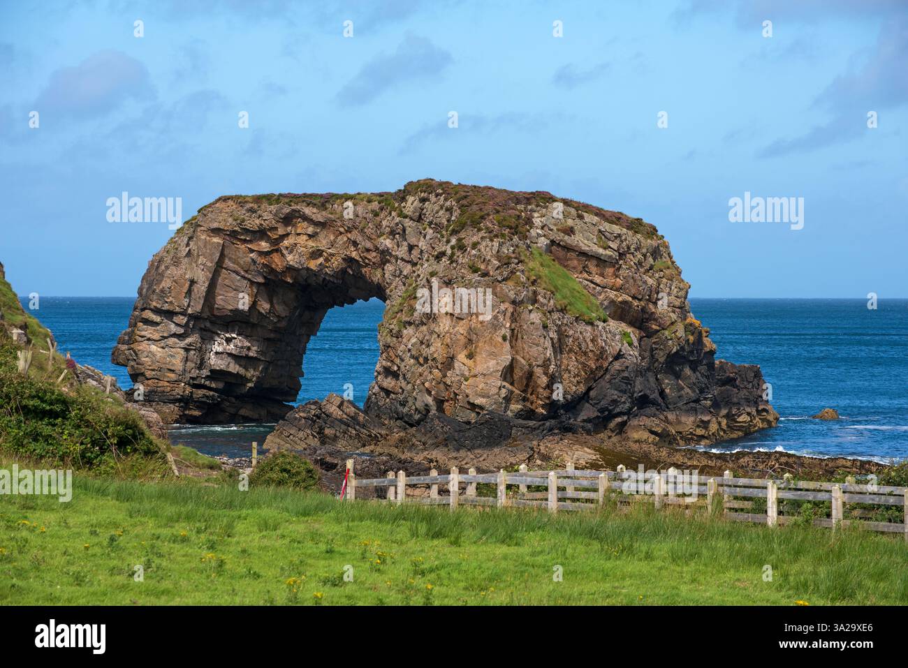 The Great Pollet Arch largest sea arch in Ireland in County Donegal, Fanad Peninsula Stock Photo ...