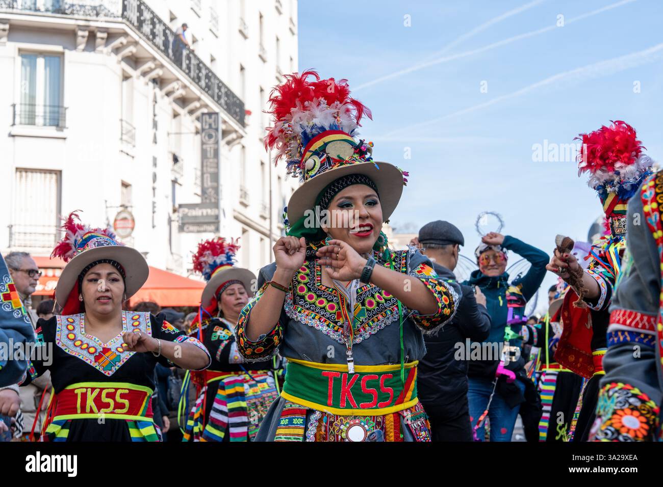 Colorful dancers celebrate the spirit of Paris Carnival 2025 with ...