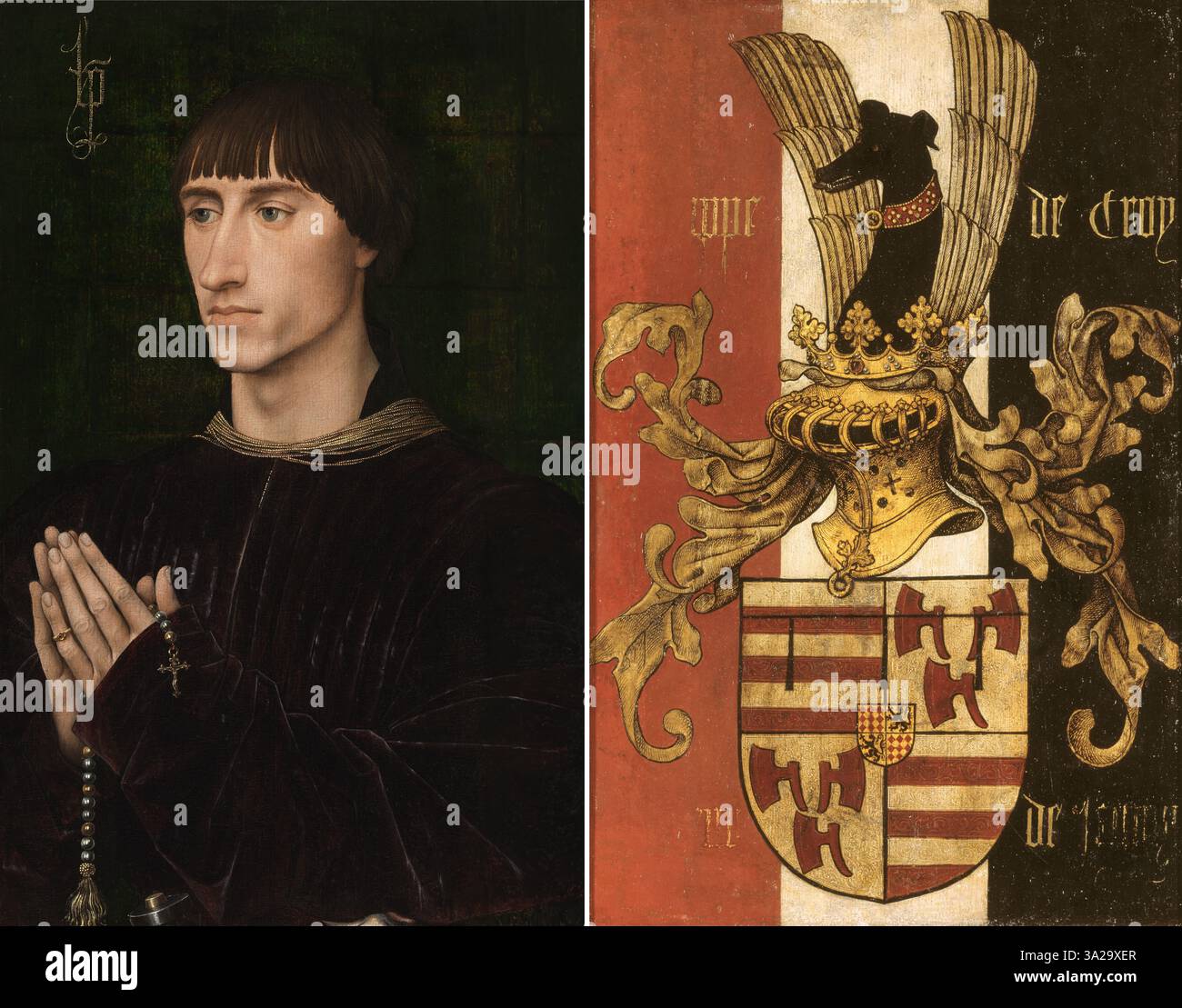 Rogier van der Weyden's diptych of Philippe de Croy depicts the patron ...