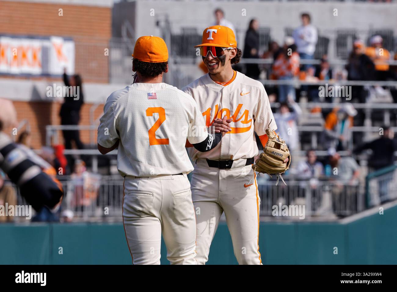 Tennessee Volunteers third baseman Manny Marin (4) smiles after the ...