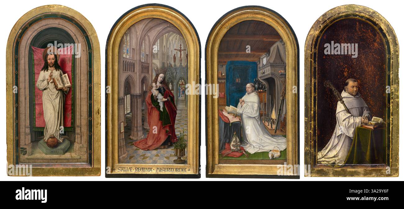 The Diptych of Christiaan de Hondt by the Master of 1499 shows the ...