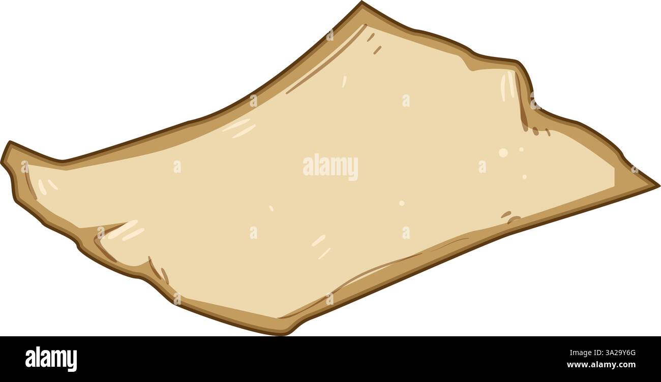 wrapping parchment paper cartoon vector illustration Stock Vector Image ...