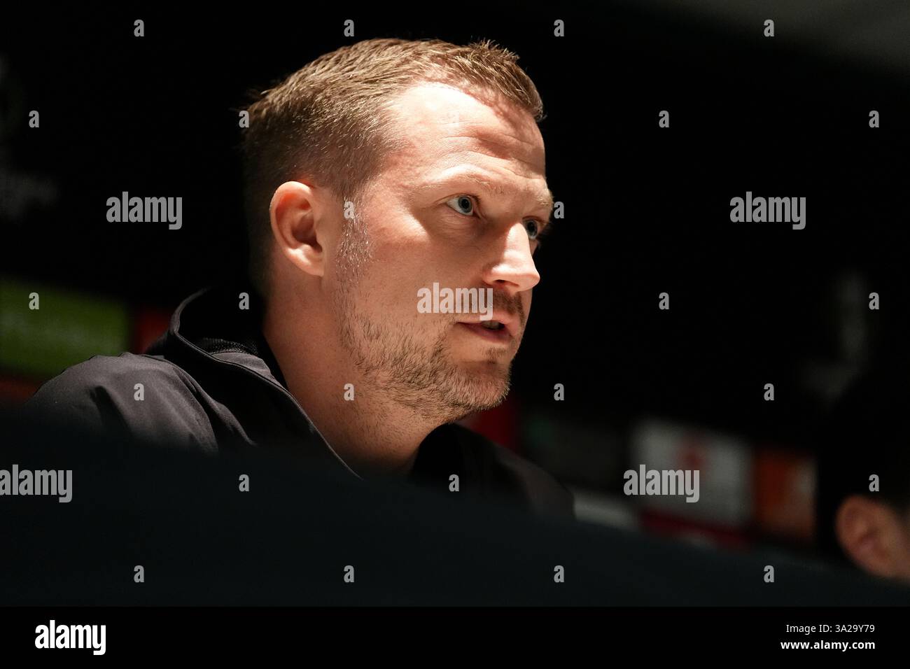 FC Copenhagen head coach Jacob Neestrup speaks during a press ...