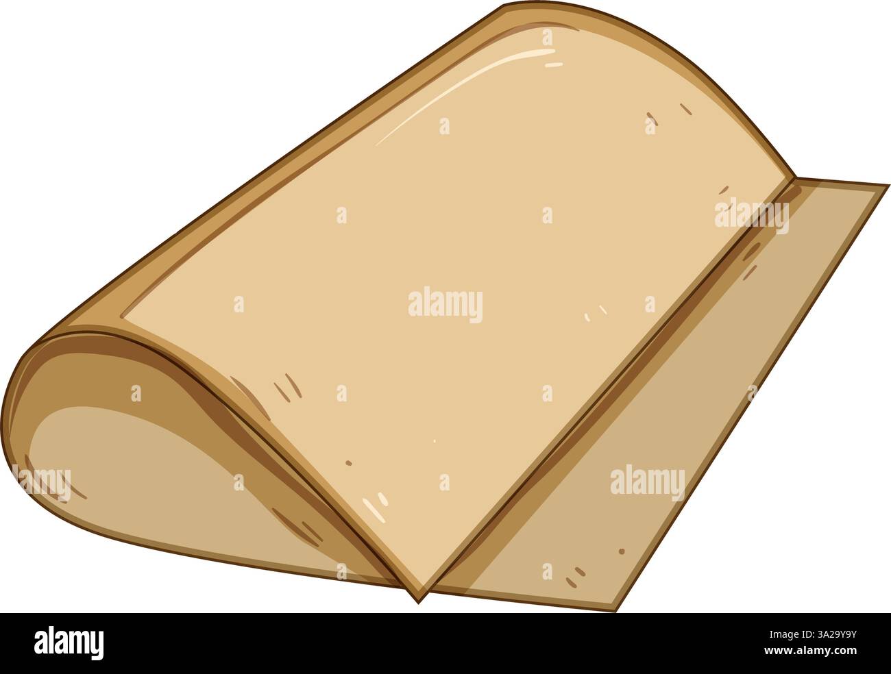 greaseproof parchment paper cartoon vector illustration Stock Vector ...