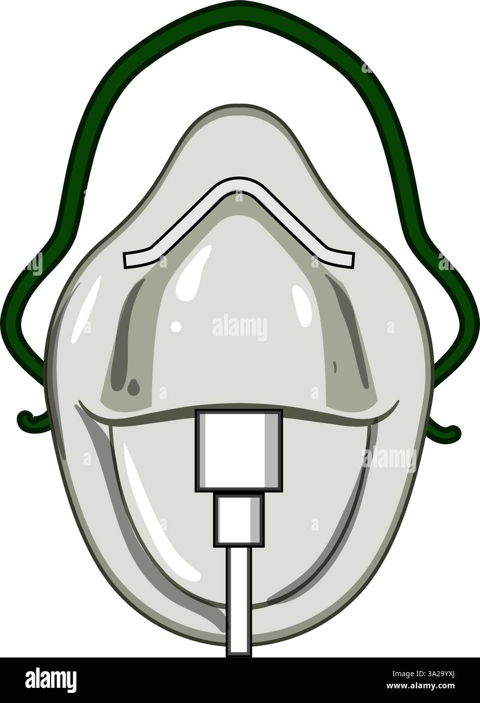 pressure oxygen mask cartoon vector illustration Stock Vector Image ...