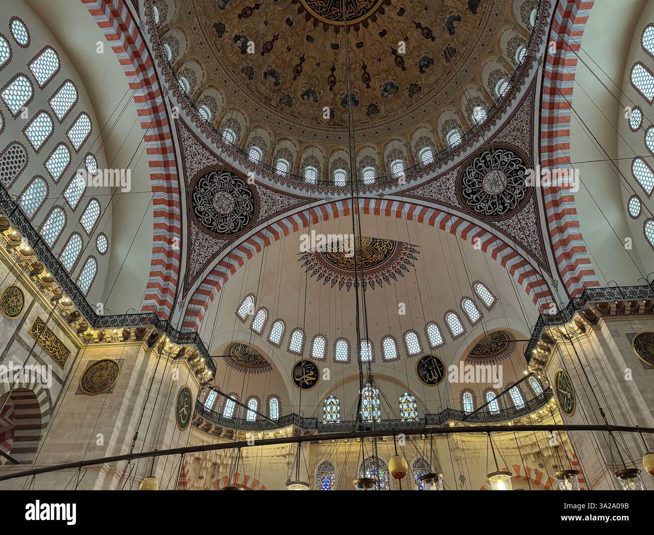 Istanbul, Turkey, Feb 16 2025: Intricately detailed Suleymaniye Mosque ...