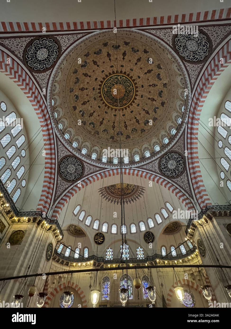 Istanbul, Turkey, Feb 16 2025: Intricately detailed Suleymaniye Mosque ...