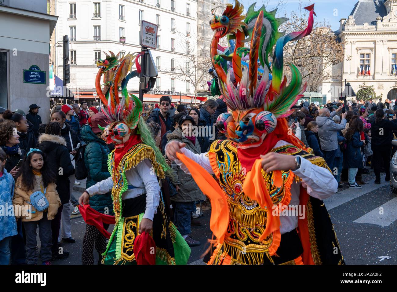 Vibrant masquerade dancers fill the streets during the colorful Paris ...