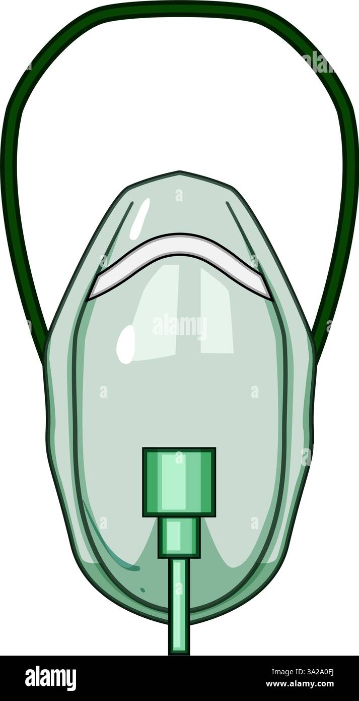 protection oxygen mask cartoon vector illustration Stock Vector Image ...