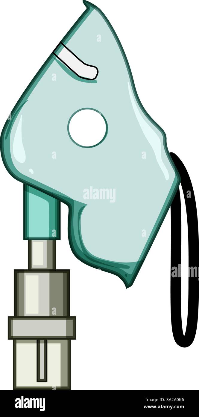breathing oxygen mask cartoon vector illustration Stock Vector Image ...