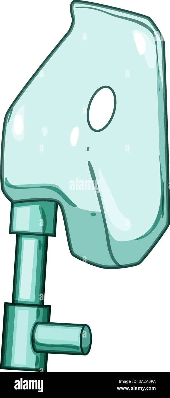 aviation oxygen mask cartoon vector illustration Stock Vector Image ...