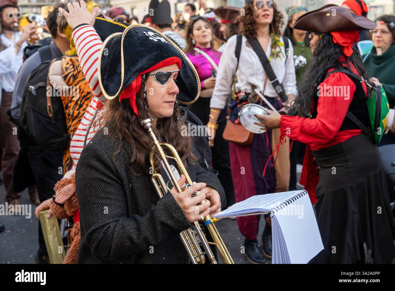 Vibrant spirit of Paris Carnival 2025 with lively performers and ...