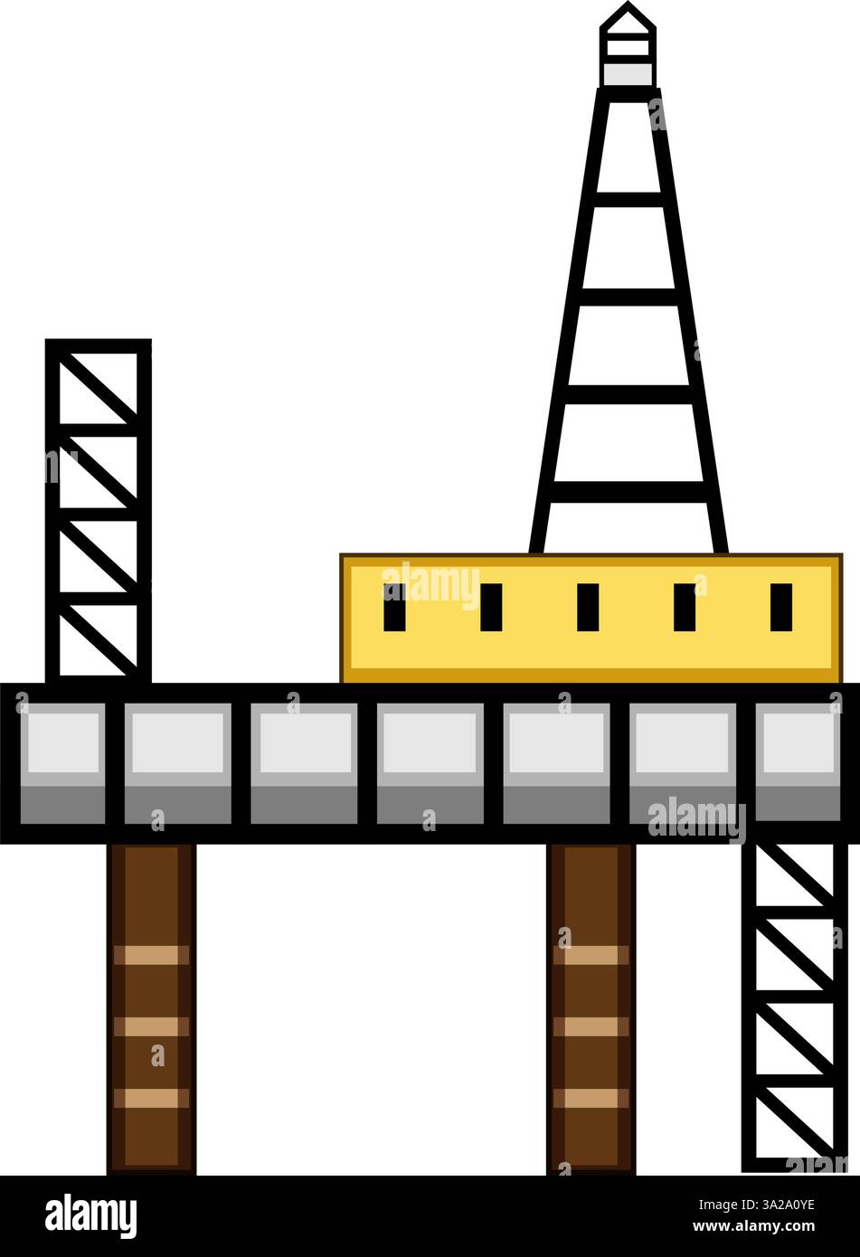 ging oil rig cartoon vector illustration Stock Vector Image & Art - Alamy