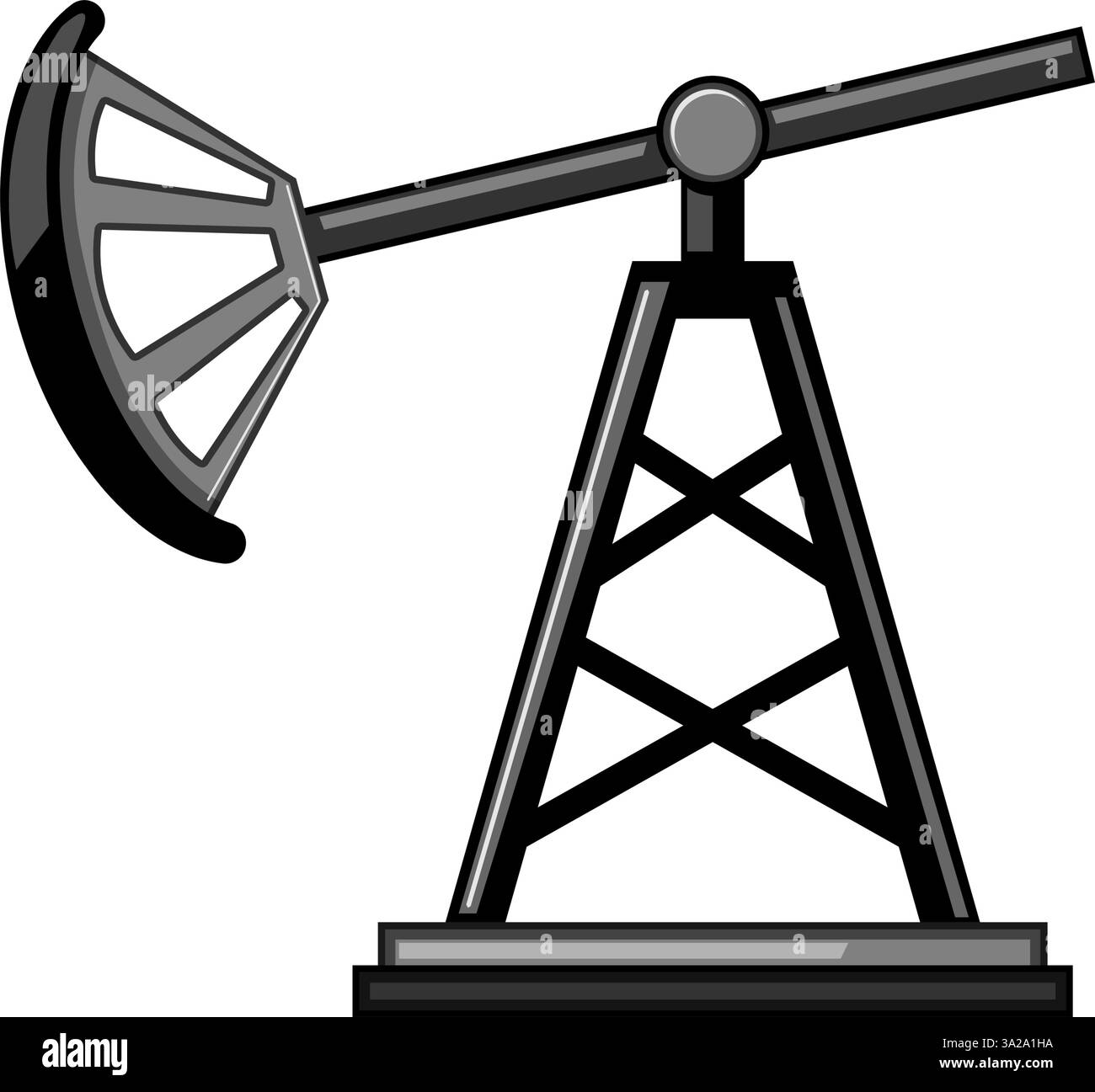 reservoir oil rig cartoon vector illustration Stock Vector Image & Art ...