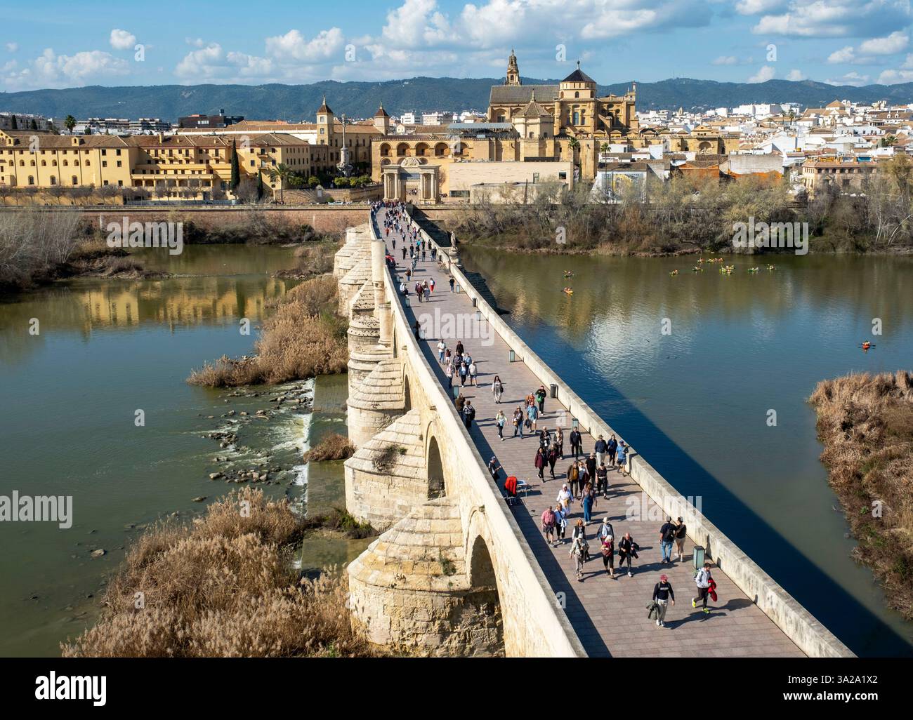 View form the Calahorra Tower of The Roman Bridge of Cordoba (Puente ...