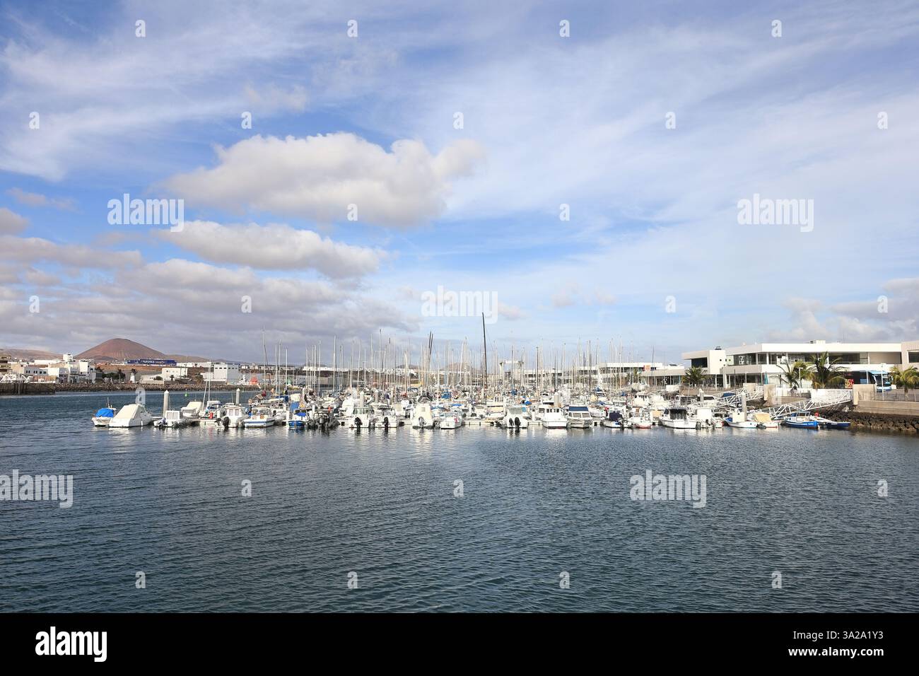 Marina Lanzarote located in the Spanish port city of Arrecife on the ...