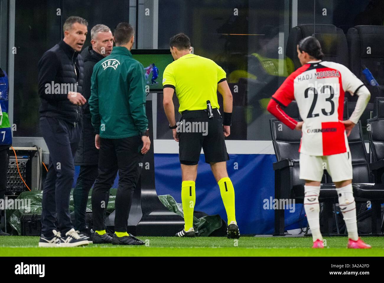Milan - Referee Ivan Kruzliak during the 2nd leg of the round of 16 of ...