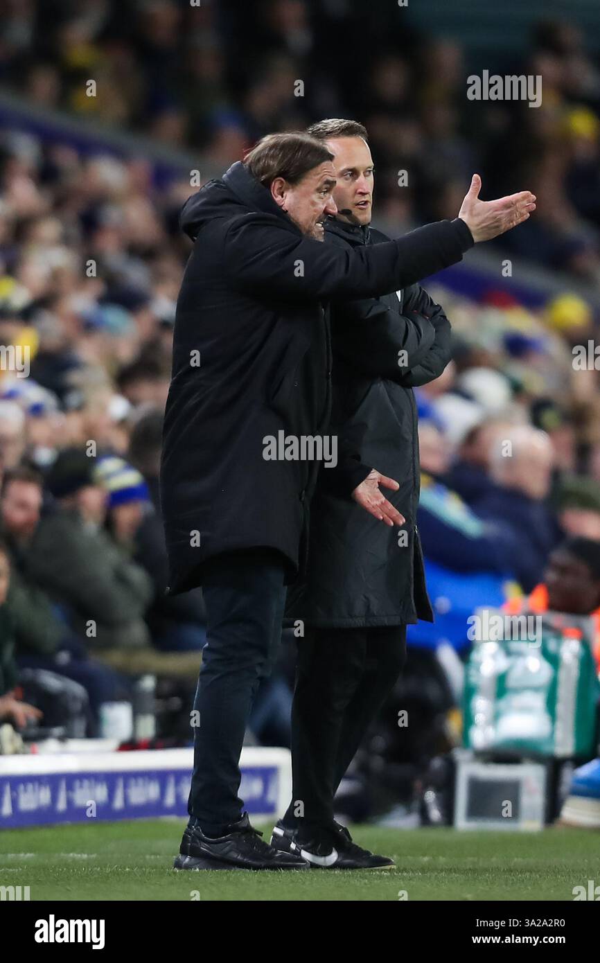 Leeds United Manager Daniel Farke during the Leeds United FC v Millwall ...