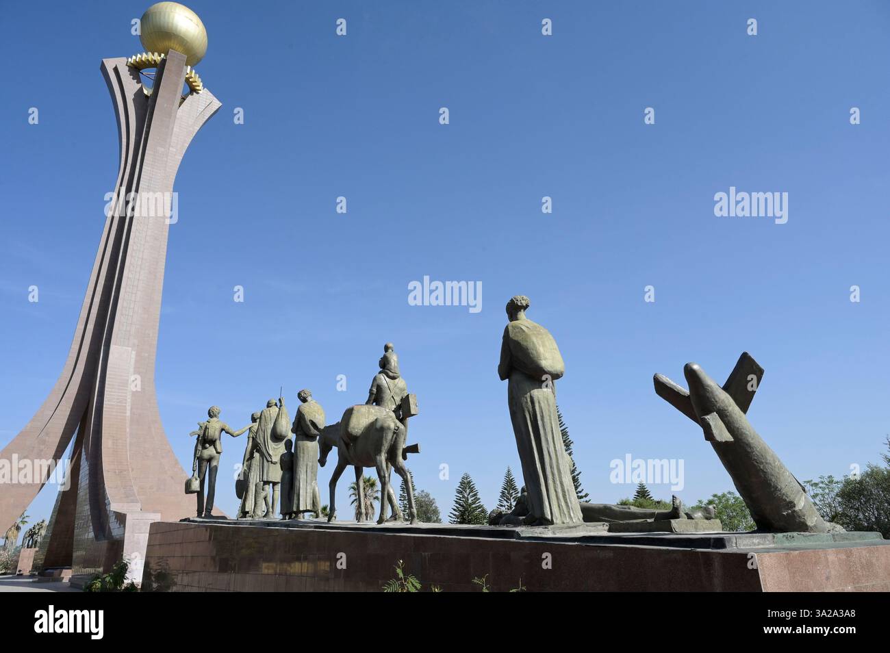 ETHIOPIA, Mekelle, Tigrai Martyrs memorial monument center for the war ...