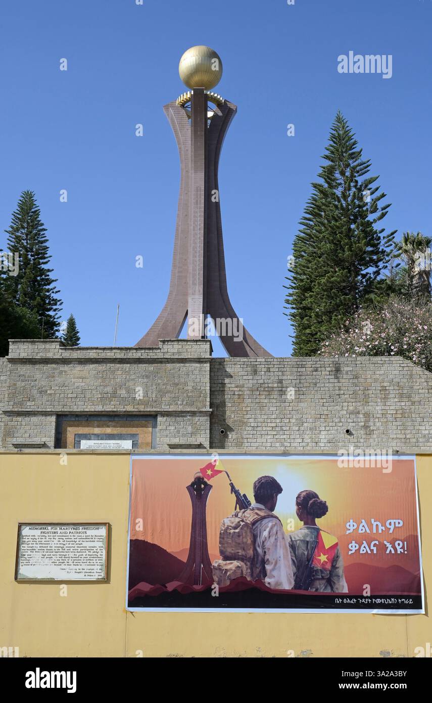ETHIOPIA, Mekelle, Tigrai Martyrs memorial monument center for the war ...