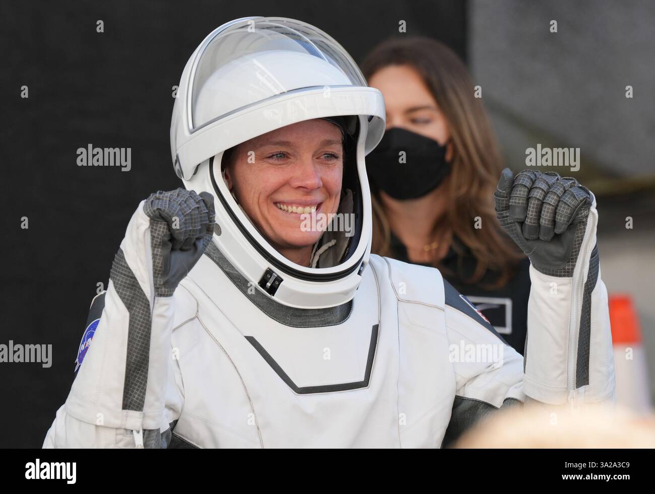 NASA Astronaut Nichole Ayers of the SpaceX NASA Crew-10 mission walks ...