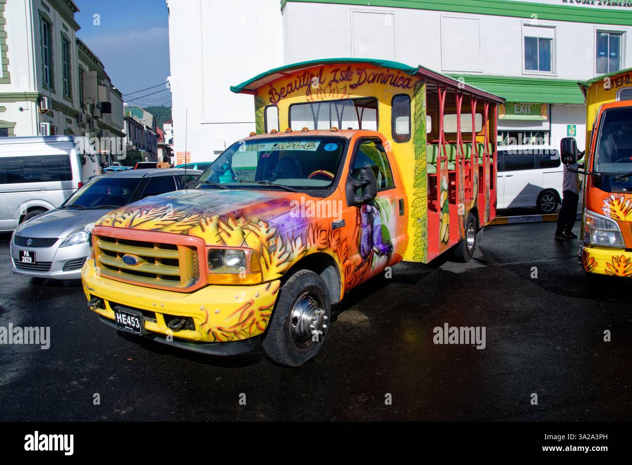 Dominica roseau painted bus hi-res stock photography and images - Alamy