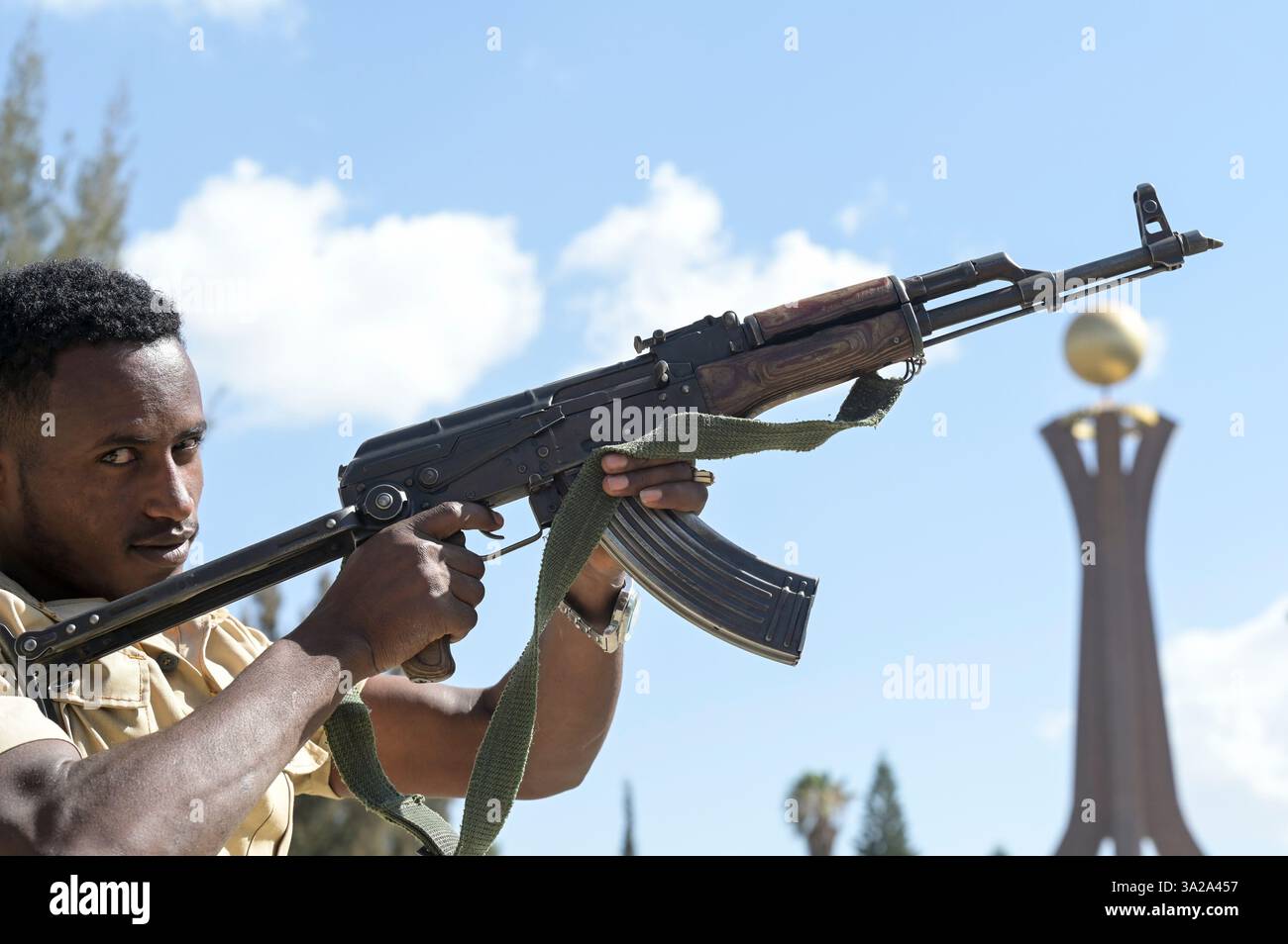 ETHIOPIA, Mekelle, Tigrai Martyrs memorial monument center for the war ...