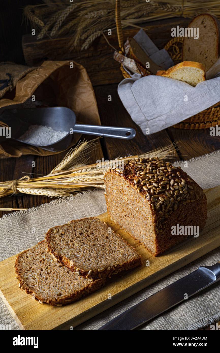 Moist wholemeal bread, crushed or ground wholemeal Stock Photo - Alamy