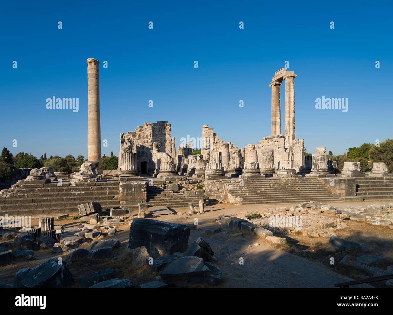 Morning at the temple of Apollo in Didim. Didyma is the temple of ...