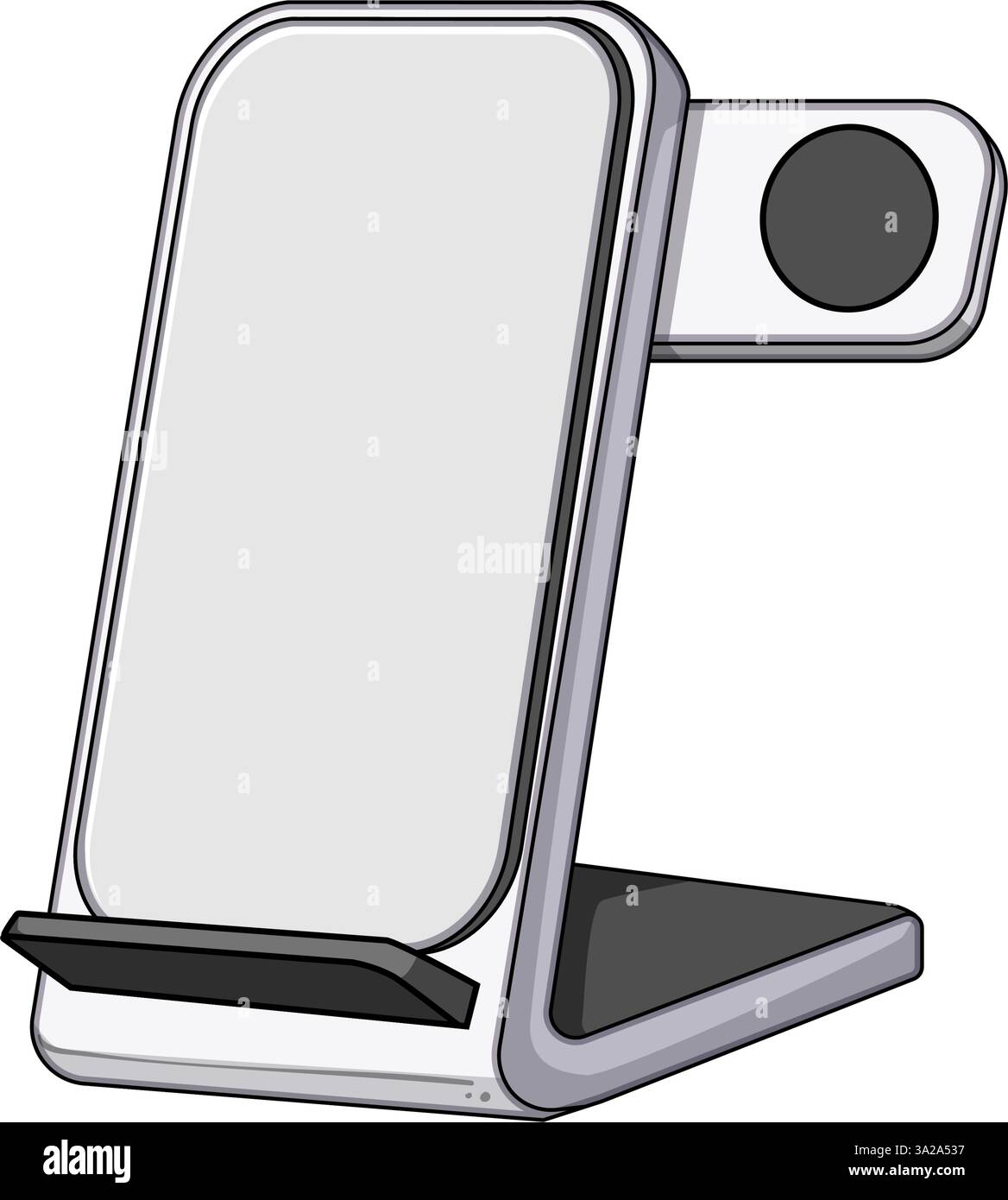 hub multi device charging station cartoon vector illustration Stock ...