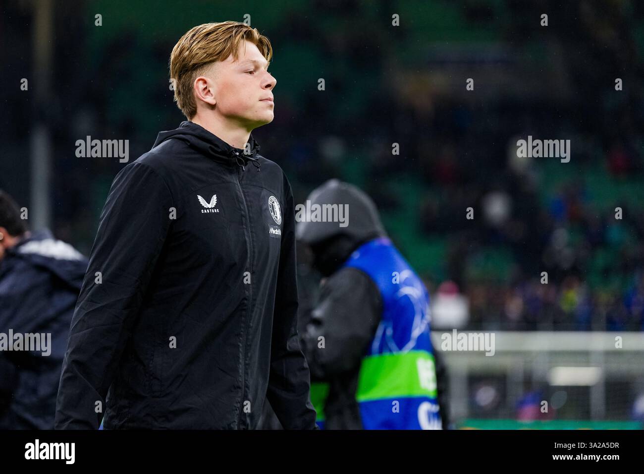 Milan, Italy. 11th Mar, 2025. Milan - Jan Plug of Feyenoord during the ...