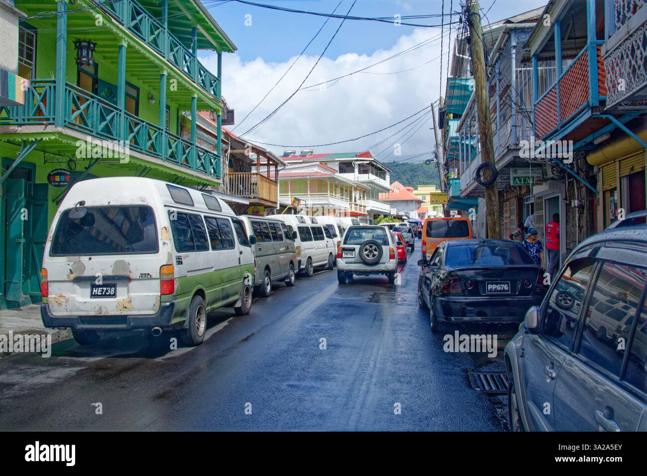 Roseau street view hi-res stock photography and images - Alamy