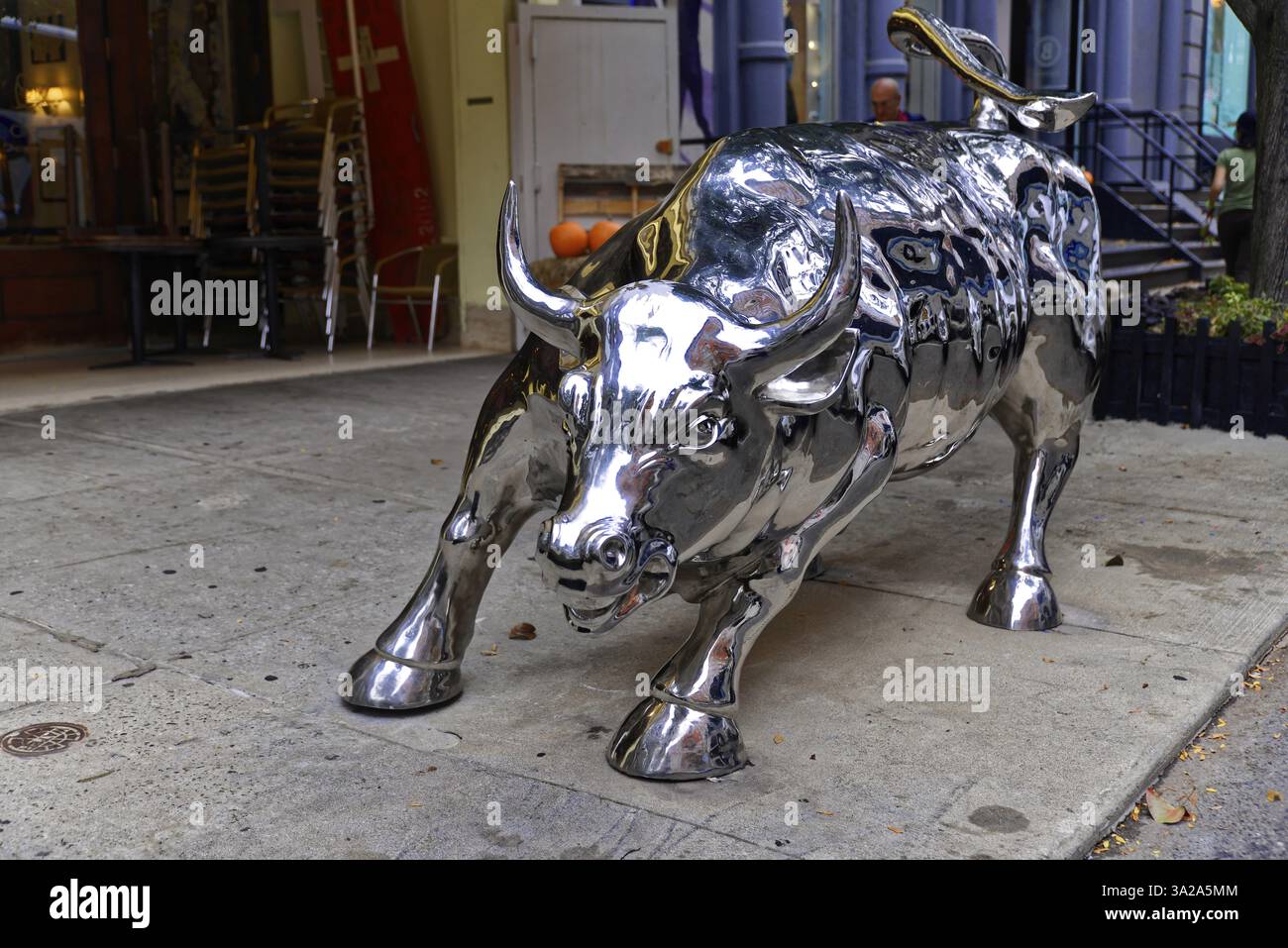 Manhattan, New York City, New York, USA, North America, Shiny metal ...